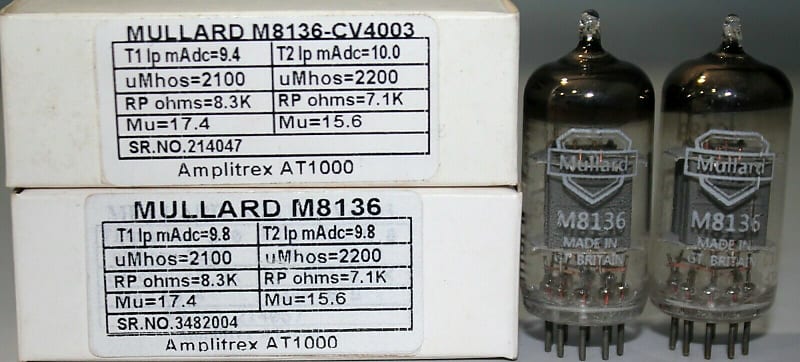 M8136 CV4003 ECC82 1 matched pair 2 pcs Mullard Made in | Reverb