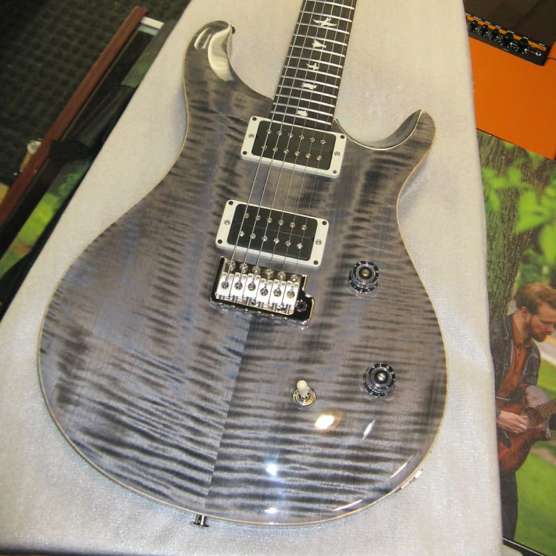 PRS USA Bolt On CE24 2022 Grey Black Flame Maple Top 85/15's | Reverb