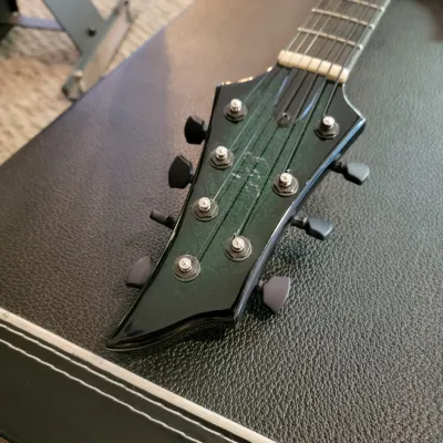 ESP Forest 7 Sanskrit 2010 Custom Gloss W/Kandy Green | Reverb