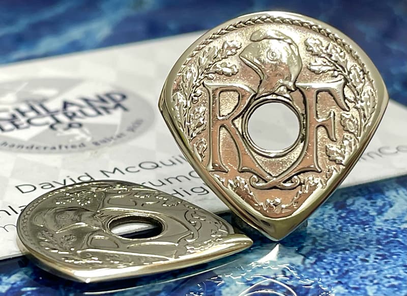 The Highland Plectrum Co. One 1917 French 25 Centimes. Guitar | Reverb