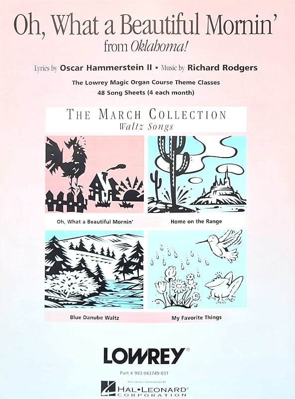 Oh, What a Beautiful Mornin' - Lowrey EZ Play Sheet Music | Reverb