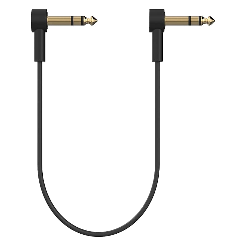 Rock Stock Stereo TRS Cable 1/4 Right Angle - 12" inches, | Reverb