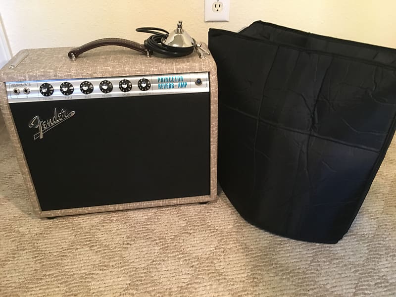 Fender '68 Custom Princeton Reverb with Cover (Fawn Cabinet: | Reverb