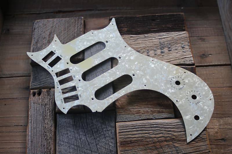 NOS Teisco / Fujigen Pickguard 60s - White Perloid | Reverb