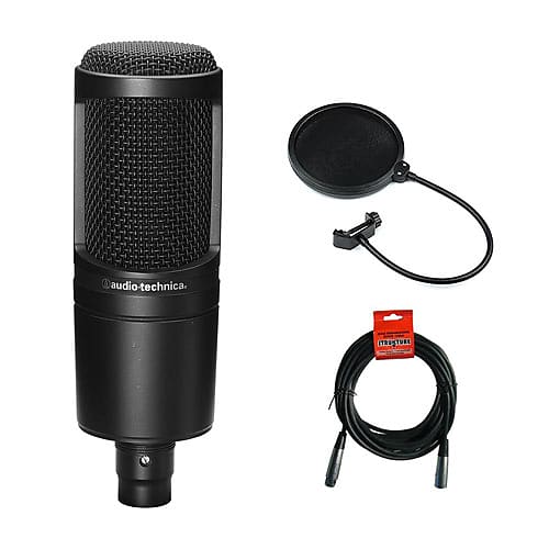 Audio Technica AT2020 Condenser Studio Microphone Bundle | Reverb