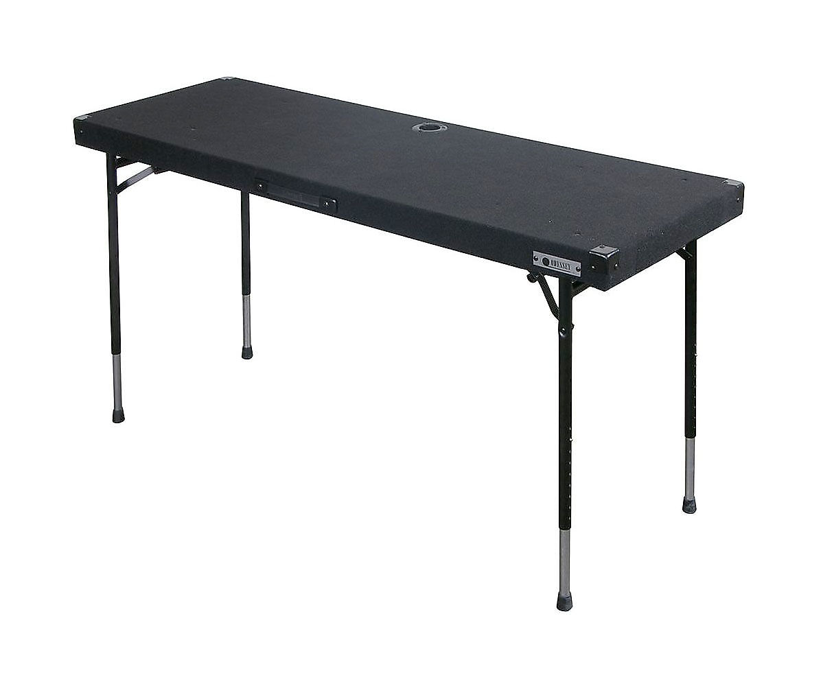 Odyssey CTBC2060 Carpeted Folding DJ Table with Adjustable | Reverb