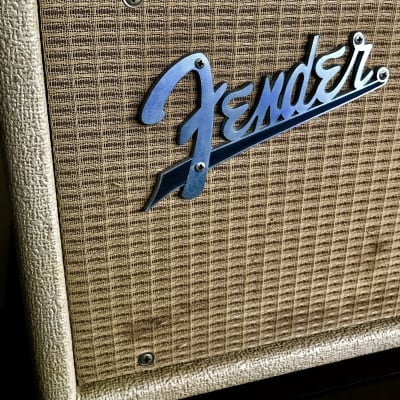1963 Fender 6G15 Reverb Unit Blonde w/Wheat Grille & Flat | Reverb