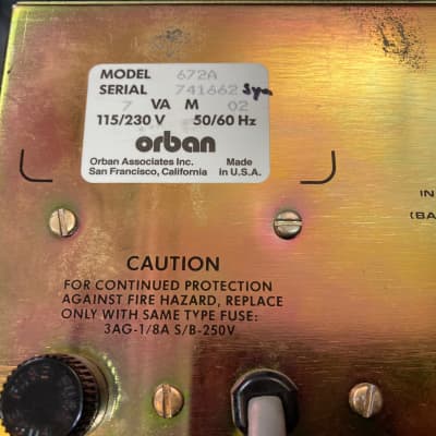 Orban 672A Paragraphic Equalizer | Reverb