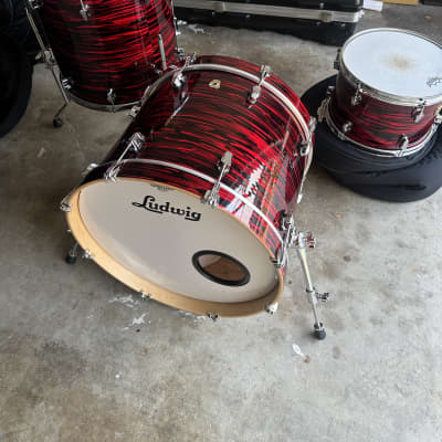 Ludwig Keystone X (oak/maple) Mid 2010s - Red/Black swirl | Reverb