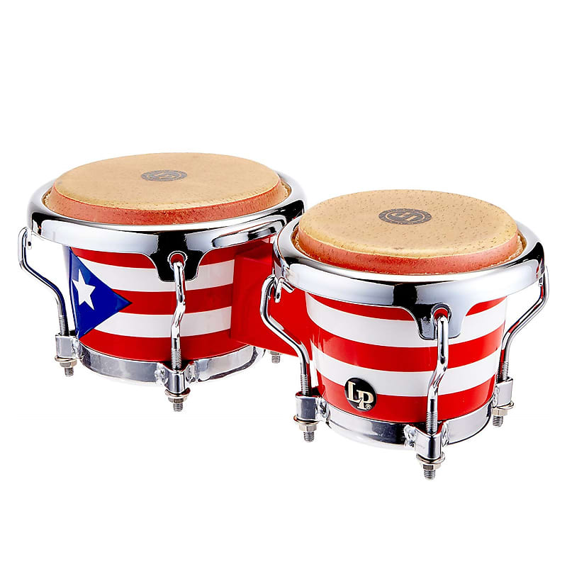 Latin Percussion LP Mini Bongo Puerto Rico Flag | Reverb