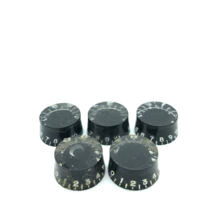 Lot of 5 Aged Speed Knobs Black | Reverb