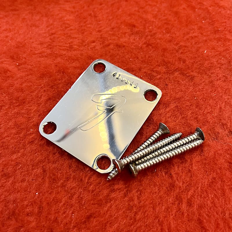 Fender Stratocaster neck plate c 1972 Chrome telecaster | Reverb