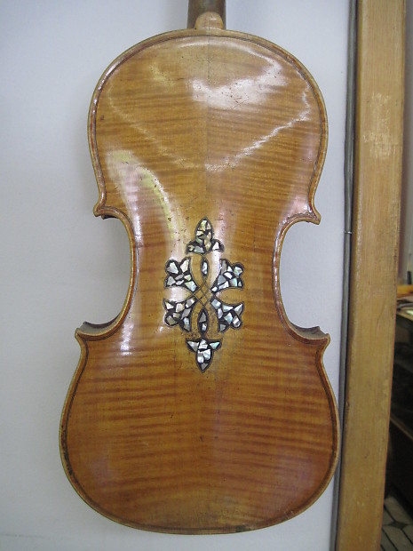 German violin with inlaid back late 19th c | Reverb