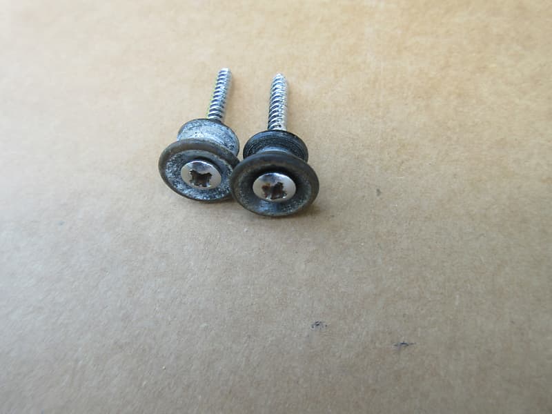 Vintage 1980s Fender Stratocaster Guitar Strap Buttons with | Reverb