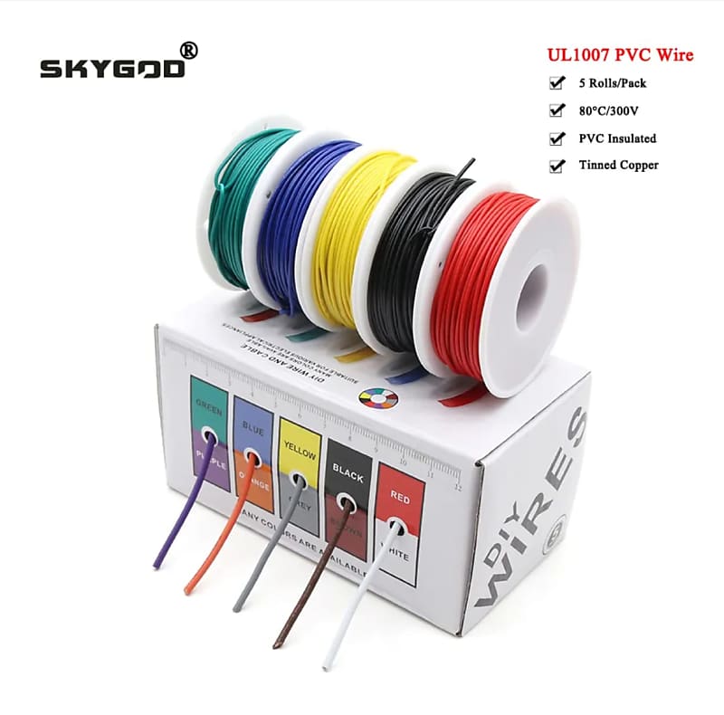 22awg 30'x5 Rolls Multi Strand, Multi Color Luthier Guitar | Reverb