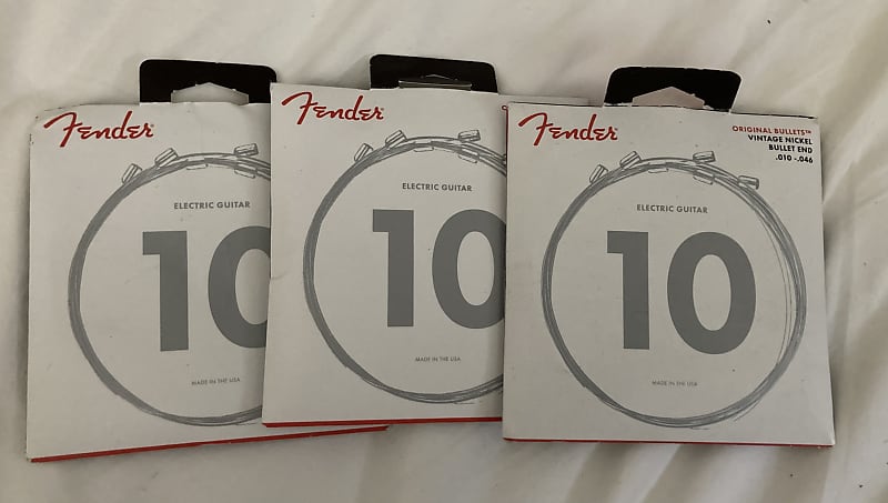 3 sets of Fender Bullet strings 10-46 | Reverb