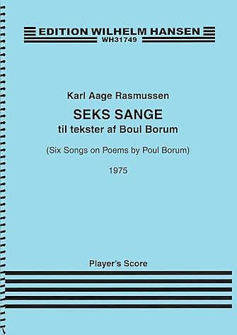 Six Songs On Poems By Poul Borum Seks Sange Til Tekster Af | Reverb