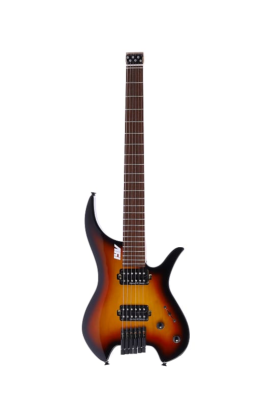 ISHL-500 6-string Headless Electric Guitar, 3-Tone Sunburst | Reverb