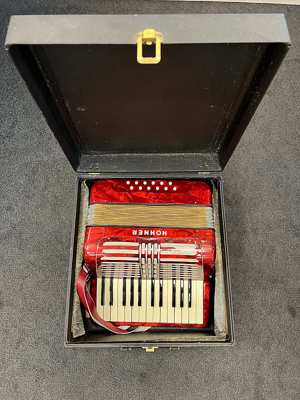 Hohner Piano Accordion 1960s Red | Reverb