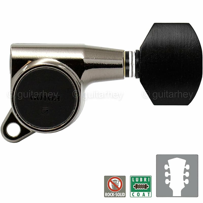 NEW Gotoh SG381-EN07 Guitar Tuning L3+R3 w/ EBONY Buttons Set | Reverb