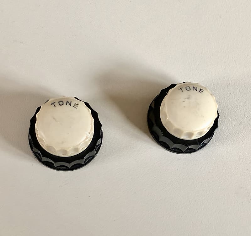 Harmony - Silvertone Vintage Stratotone Dual Concentric Knobs | Reverb