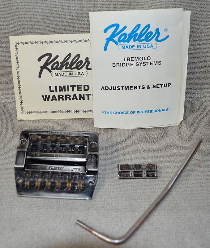 Kahler Flyer Tremolo Bridge w/Nut & Papers 1980's | Reverb