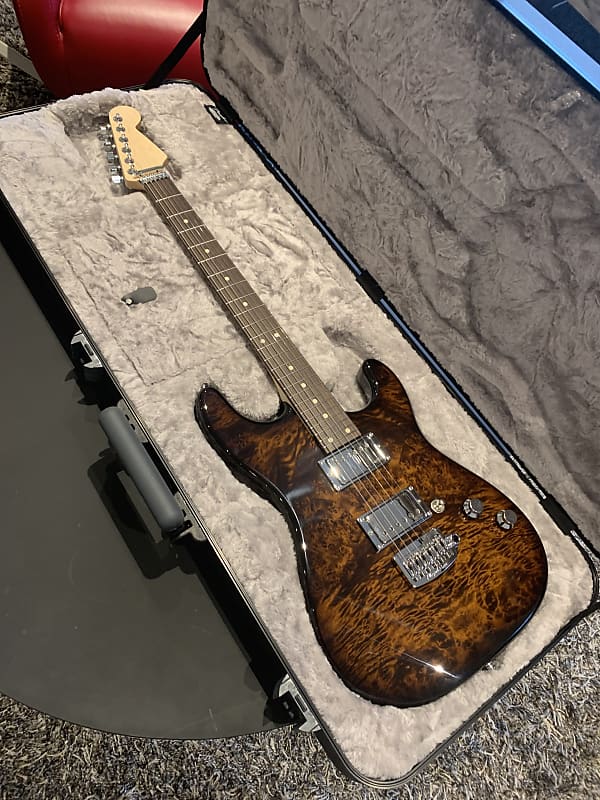 warmoth Stratocaster 2022 Gloss Brown Dye Finish | Reverb