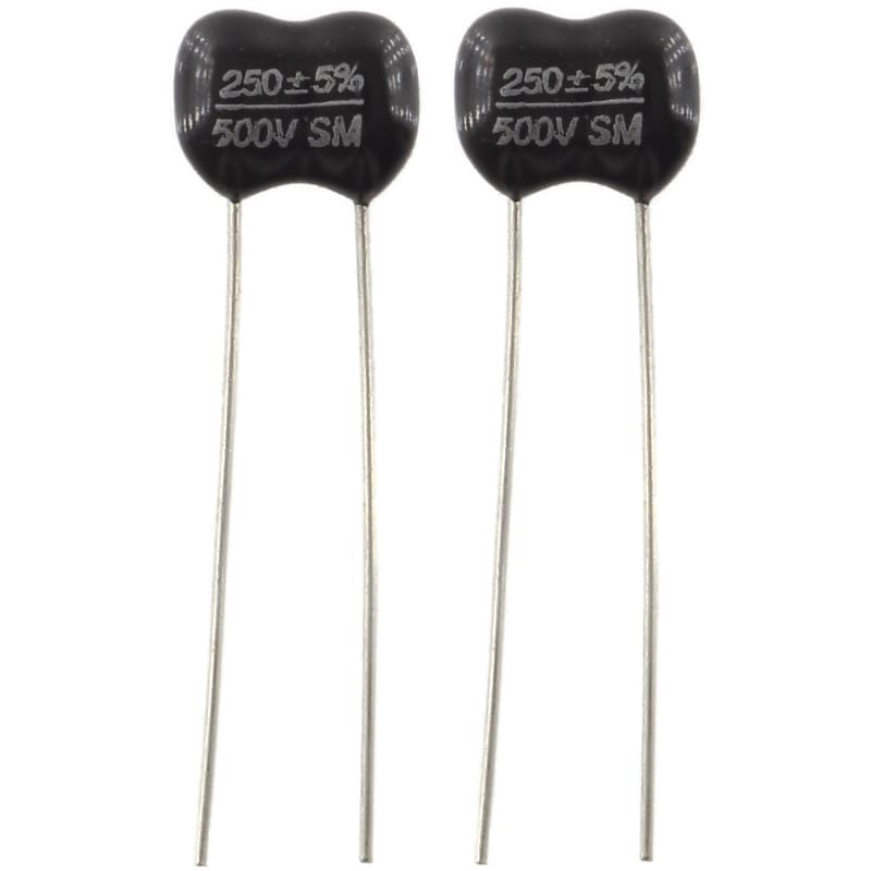 Black Silver Mica Radial Capacitor, 250pf @ 500VDC, 5%, 2 | Reverb