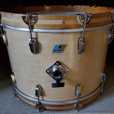 Ludwig 22" bass drum 70's-80's blue olive badge - maple | Reverb