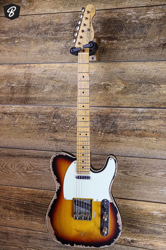Vintage Distressed Icon Series Telecaster V59MRSB in Flamed | Reverb