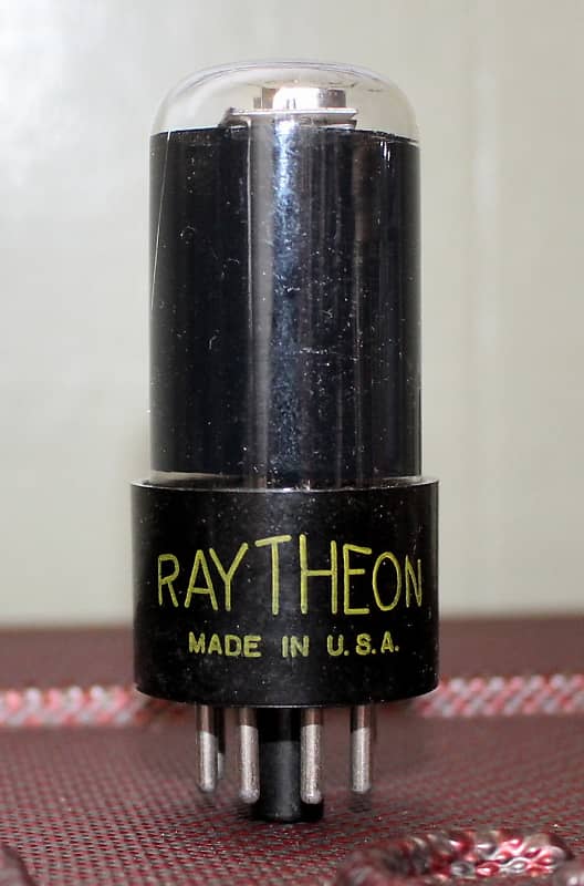RAYTHEON 6V6GT /G VT107 BLACK GLASS BLACK PLATE D GETR | Reverb UK