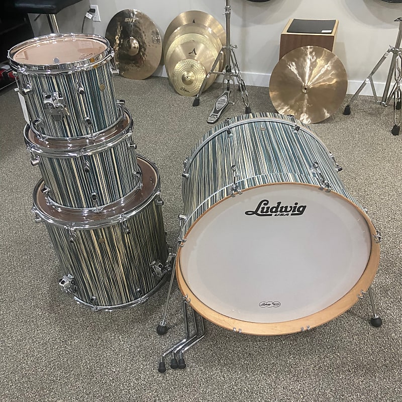 Ludwig Signet 105 4 PC Drum Set Alpine Blue | Reverb