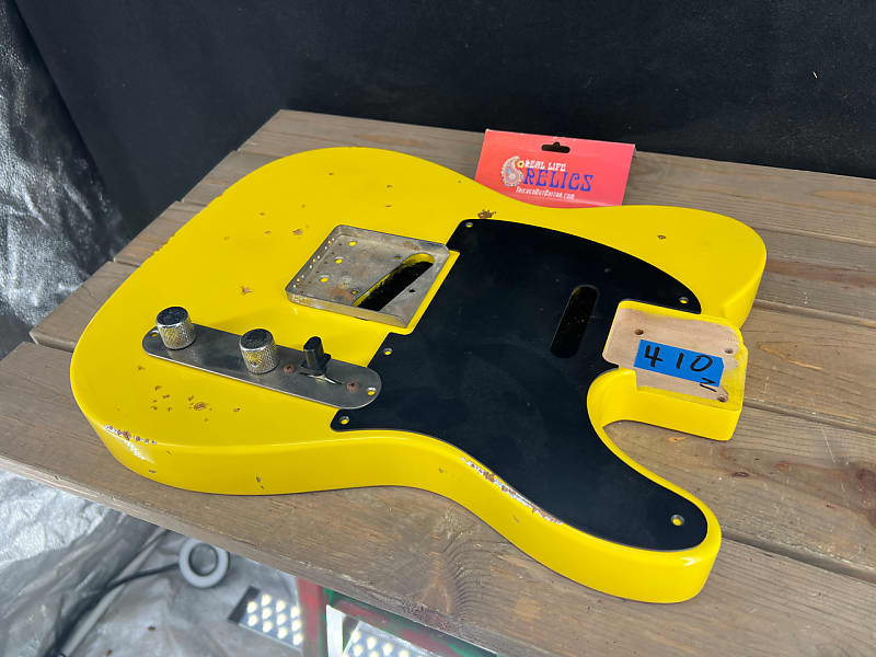 Real Life Relics Tele® Telecaster® Body Aged Yellow | Reverb Canada
