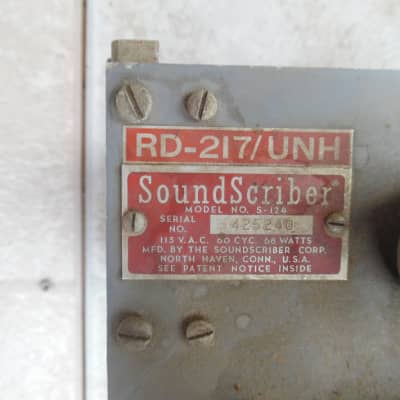 Rare !! 1962 Soundscriber S-124, 24 Hour Tape Recorder | Reverb