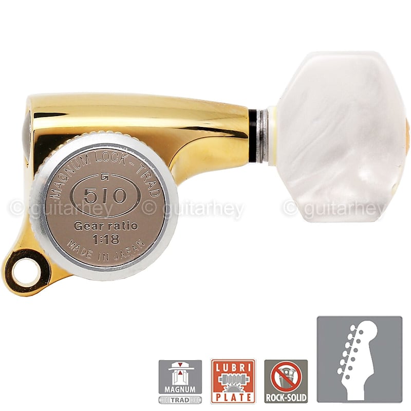 NEW Gotoh SGS510Z-P7 MGT 6 in line Locking Tuners Set w/ | Reverb