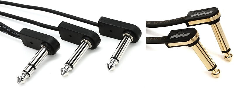 EBS ICY-30 Right Angle Flat Insert Cable - 30 cm Bundle with | Reverb