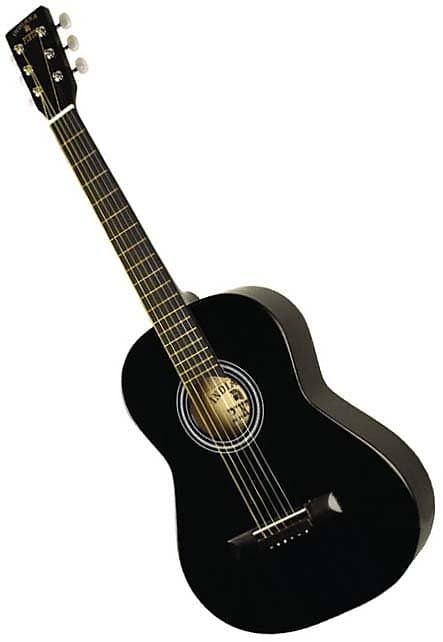 Indiana Black Pinto Acoustic Guitar | Reverb