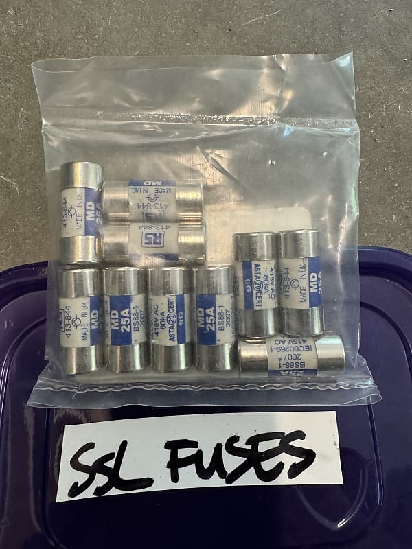 Solid State Logic Power Supply Fuse (10pk) RS 413-844 25A | Reverb