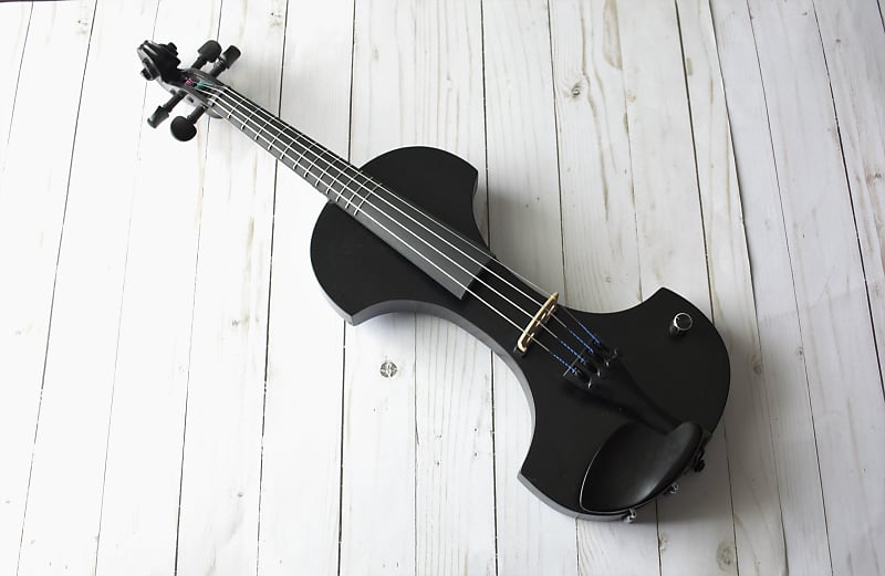 Fretted Electric Violin, Black, by Leigh's Fretted Fiddles | Reverb