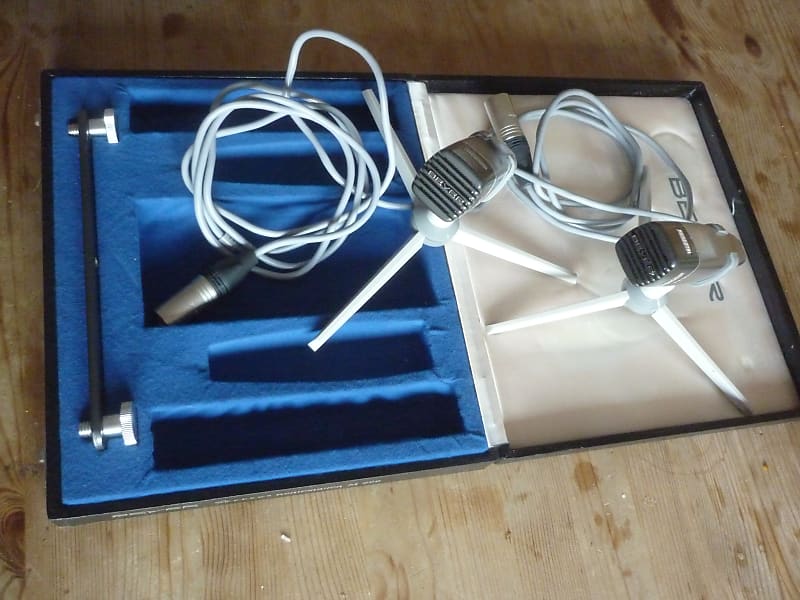 Beyer M-808 stereo set of two 60s M-80 dynamic microphones | Reverb