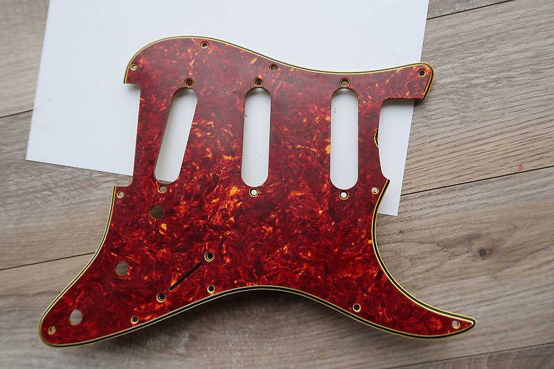 60's Fender Stratocaster Pickguard Celluloid Relic Aged 63 . | Reverb