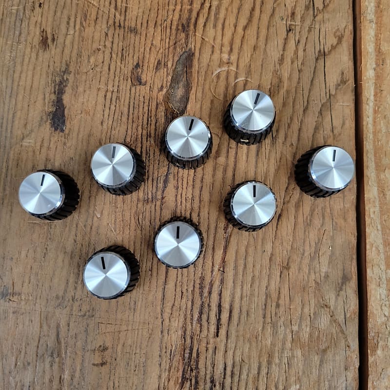 Marshall Amp knobs (8) Set Screw style Black | Reverb