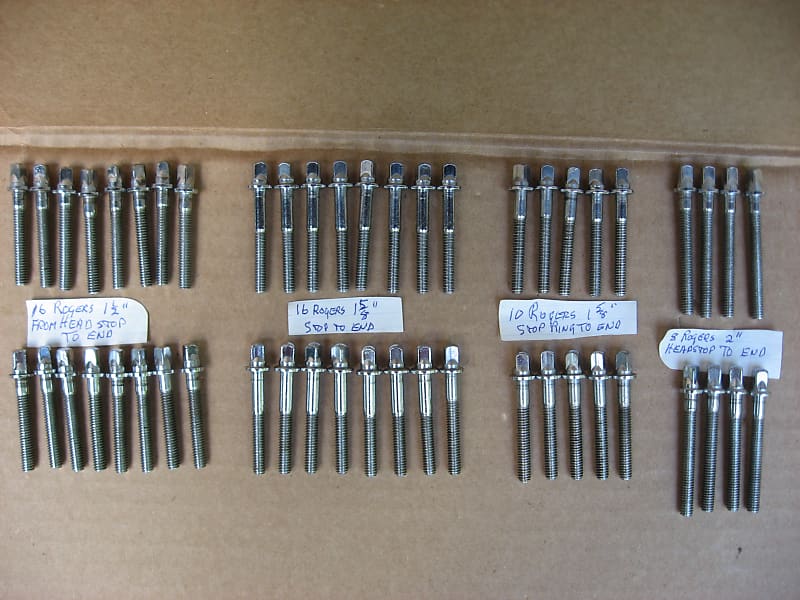 Vintage Rogers Drum Tension Rods, Nice, Total of 50 pieces | Reverb