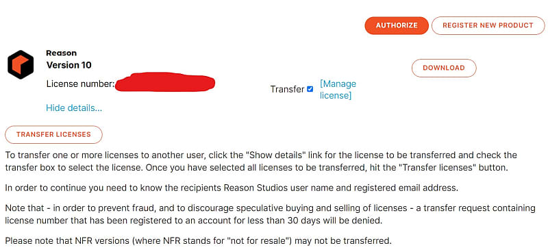 Reason 10 License Transfer Reason Studios | Reverb