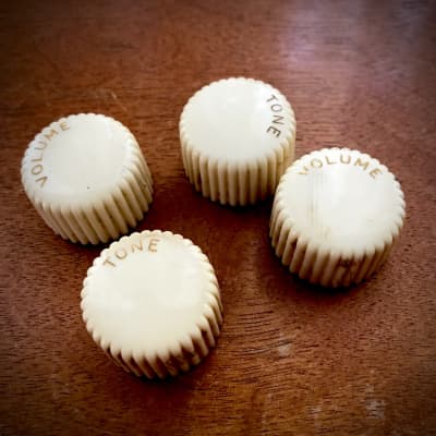 Harmony, Silvertone cupcake guitar knobs, set of 4 Silvertone | Reverb