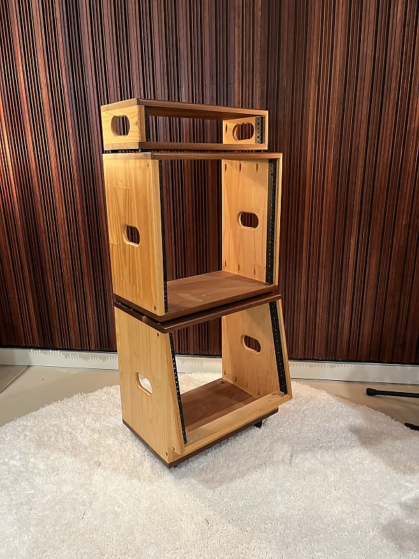 Trio (3) Custom Wooden Outboard Racks by NICE RACKS | Reverb