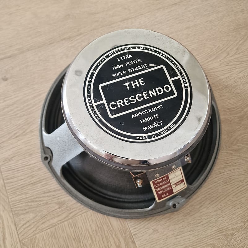 Fane Crescendo 12A 8 Ohm guitar speaker 1973 as used by David | Reverb