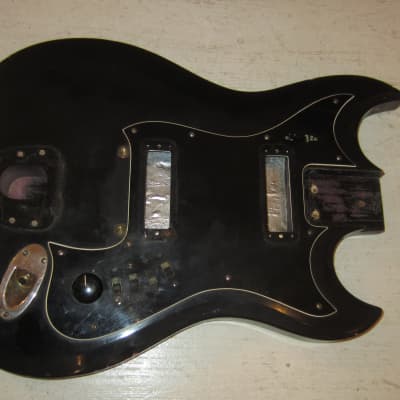 Hagstrom II Guitar Body and Pickguard 1960s - Black | Reverb
