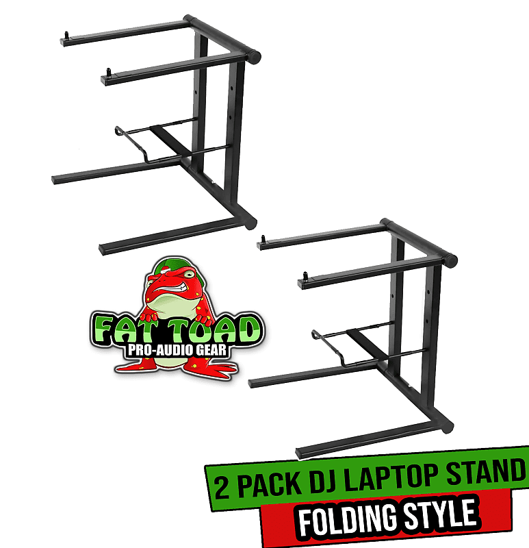 FAT TOAD 2 Pack DJ Laptop Stand with Sub-Tray (QuickNEST | Reverb