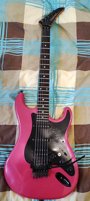 Kramer Pacer Deluxe super rare 1987 - flip flop pink | Reverb